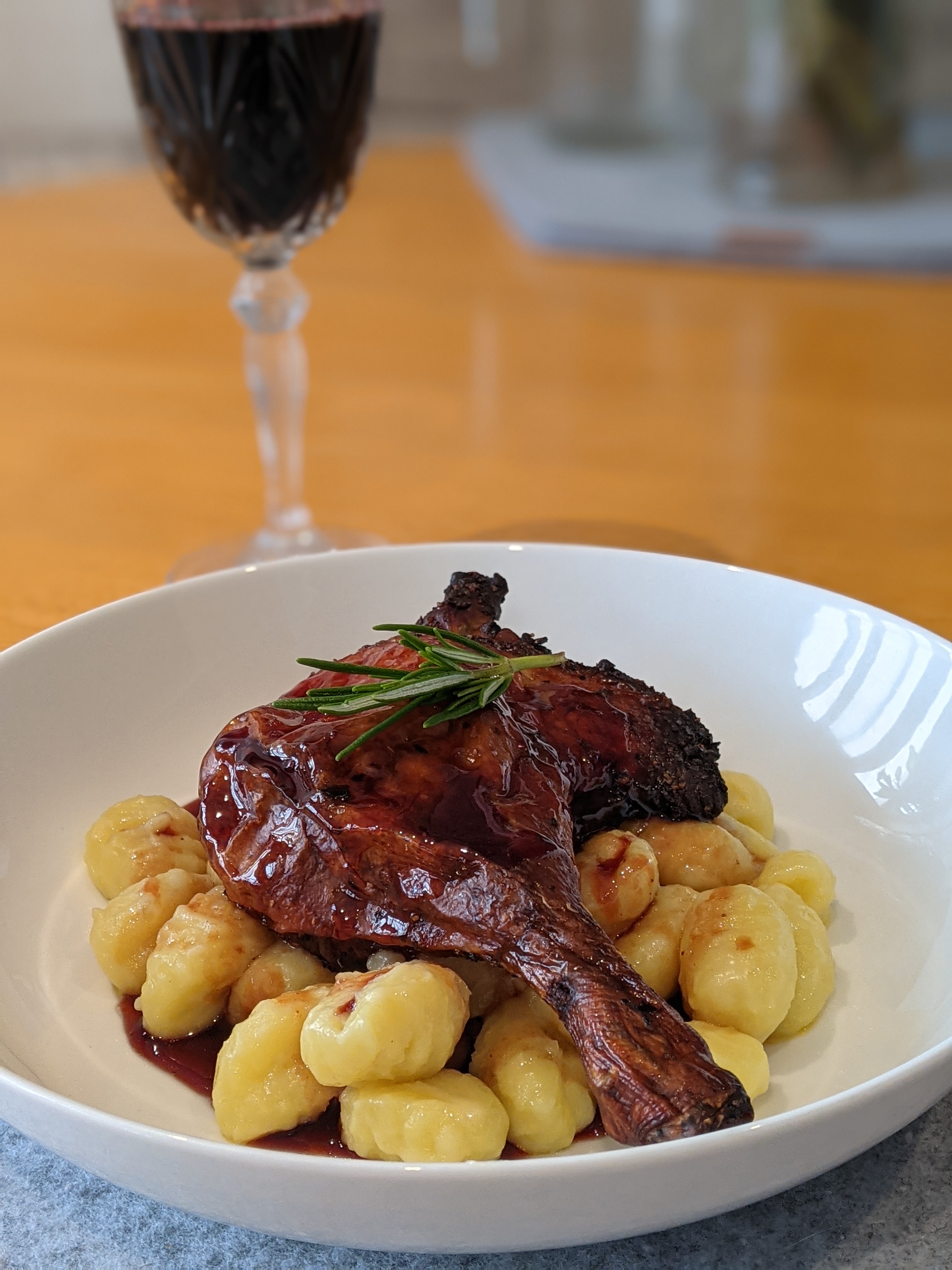 Roasted Duck leg with gnocchi and red currant sauce – Lara Lou's food ...